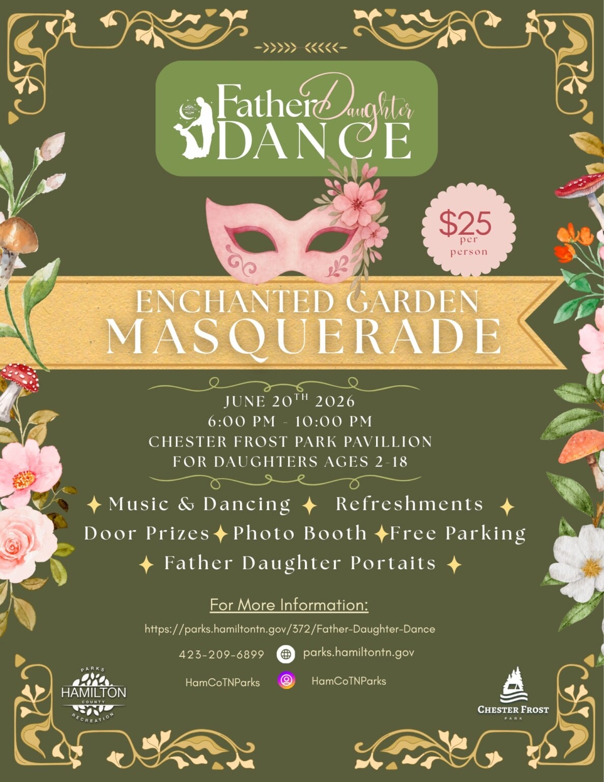 Hamilton County Parks & Recreation announces annual Father-Daughter ...
