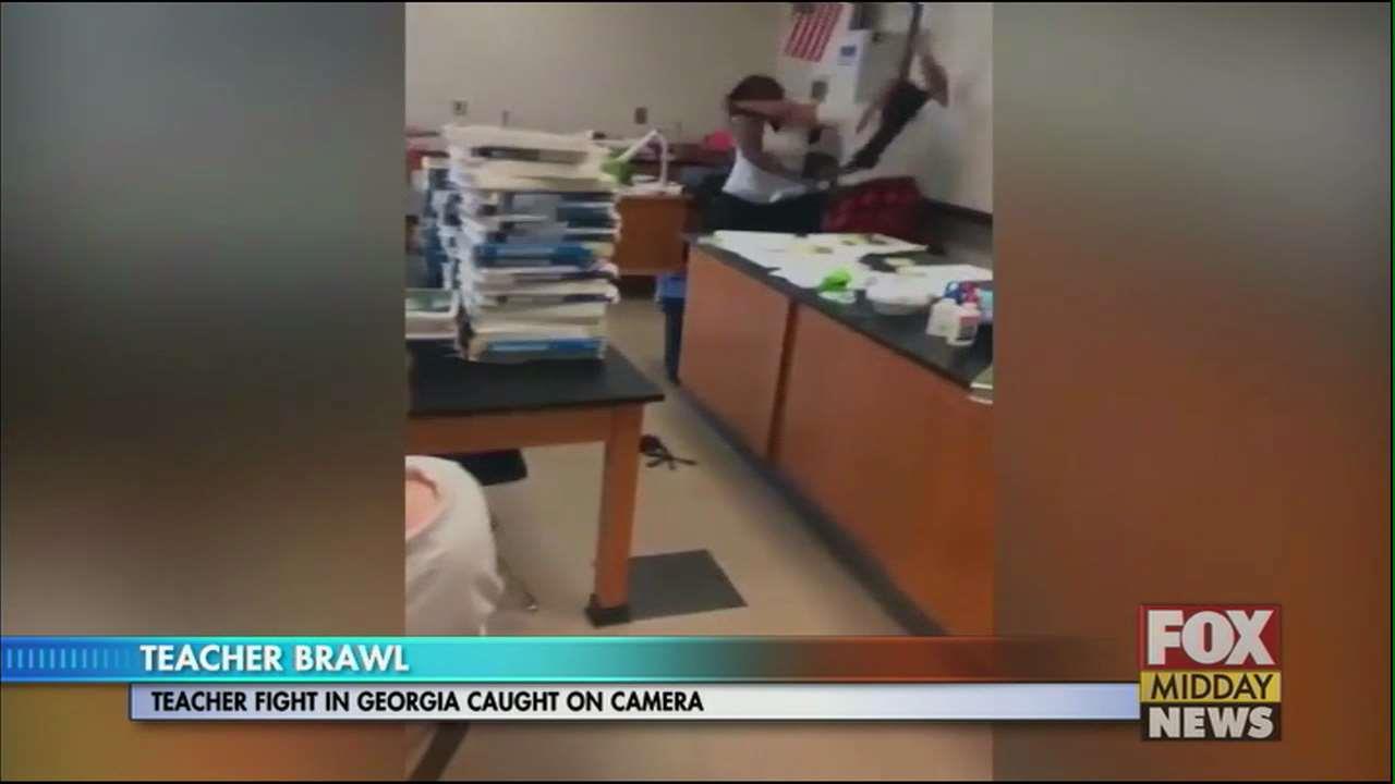 Teacher brawl in Georgia caught on camera - WFXB
