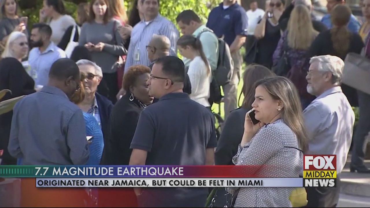 7.7 Magnitude Earthquake Near Jamaica Felt in Miami - WFXB