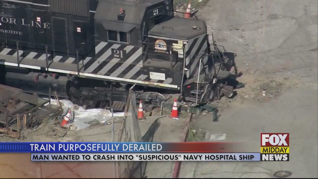 Engineer Attempted to Crash Train into Navy Hospital Ship - WFXB
