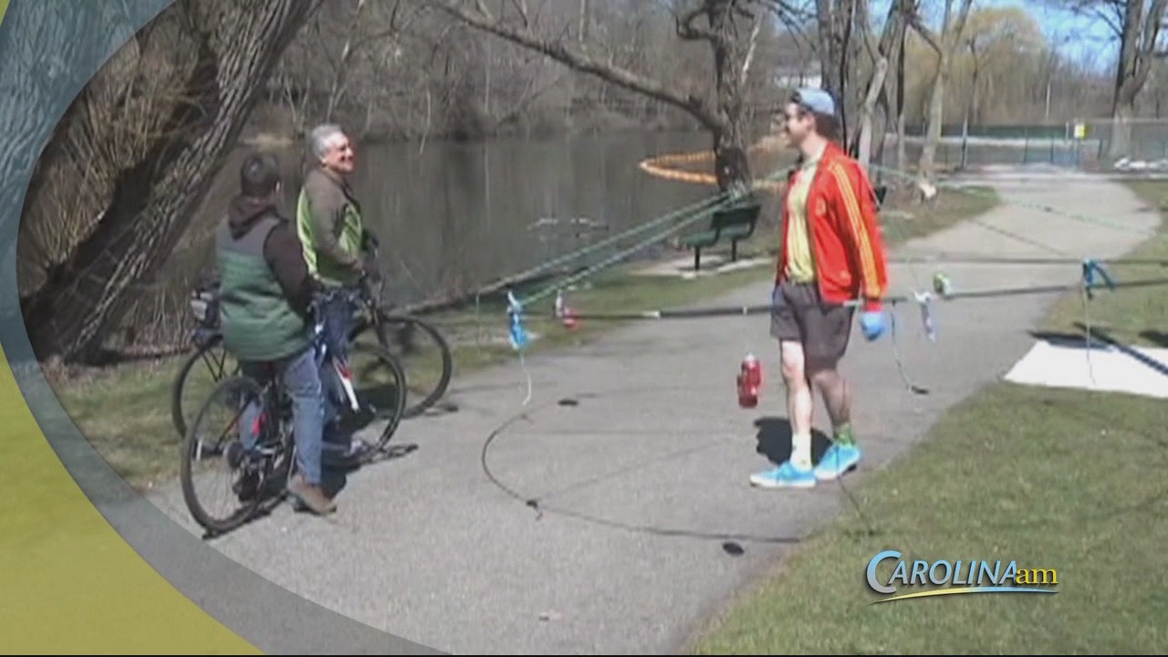 Man Makes Homemade Social Distancing Device - WFXB