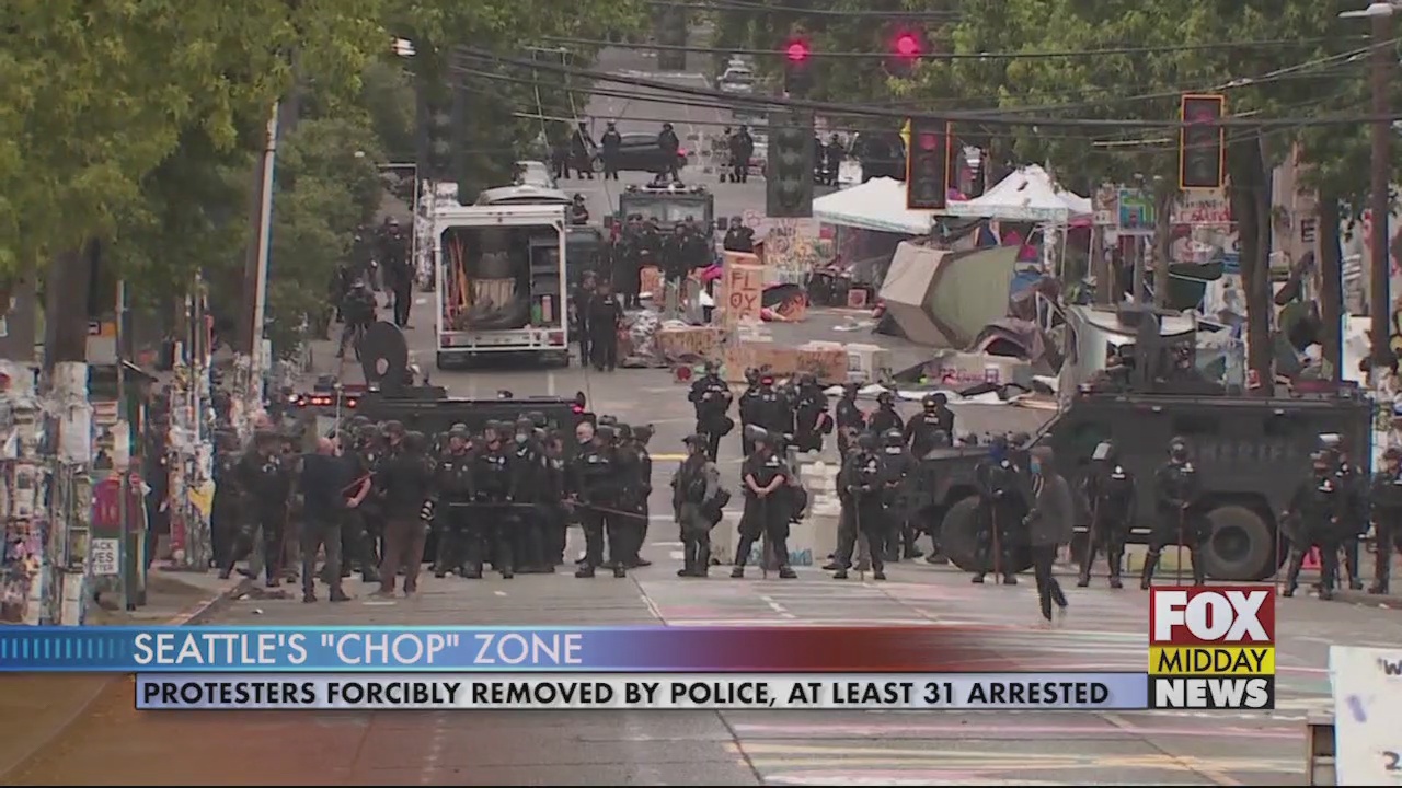 Protesters Forcibly Removed From Seattle CHOP Zone - WFXB