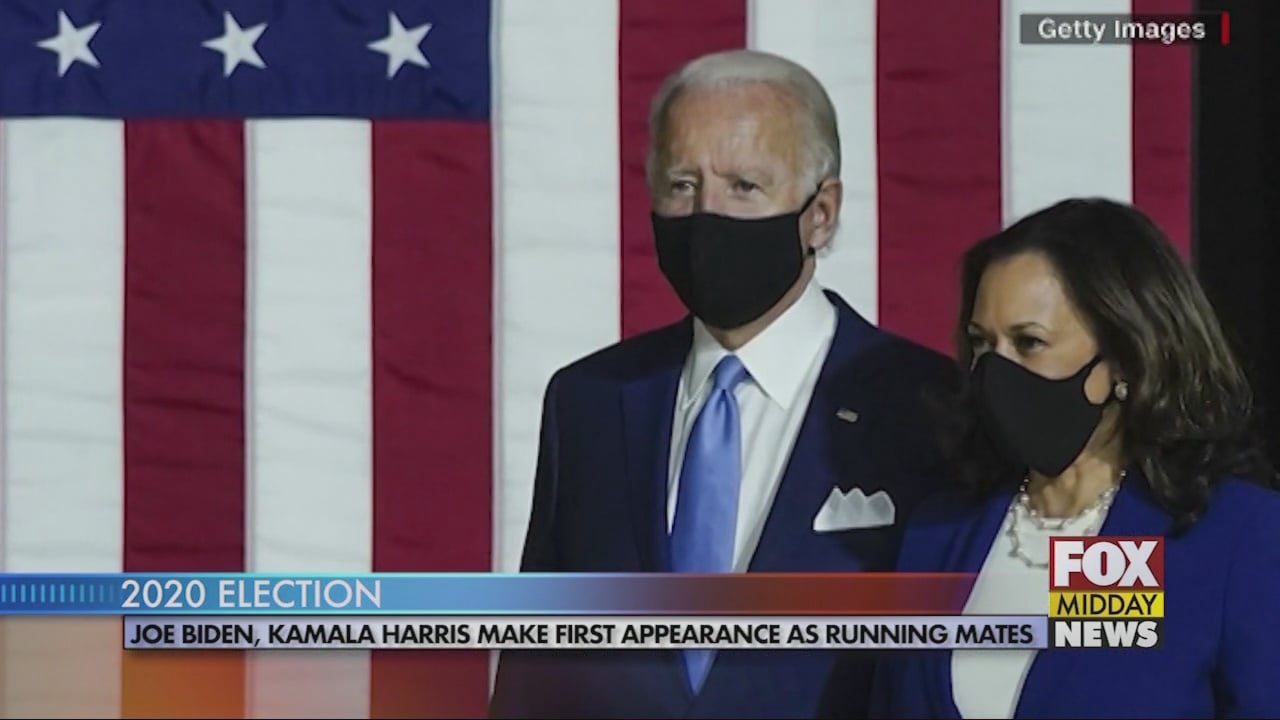 Joe Biden, Kamala Harris Make Official Debut as Running Mates - WFXB