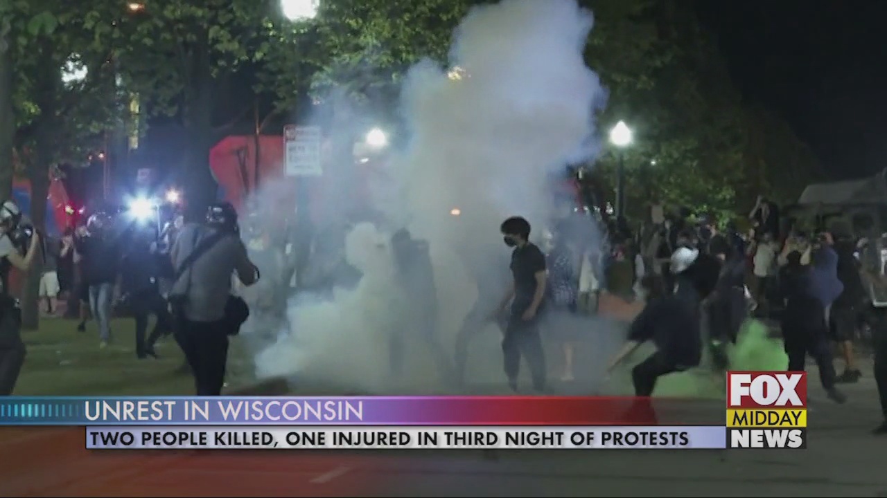 Third Night of Protests in Wisconsin Over Shooting of Jacob Blake Turns ...