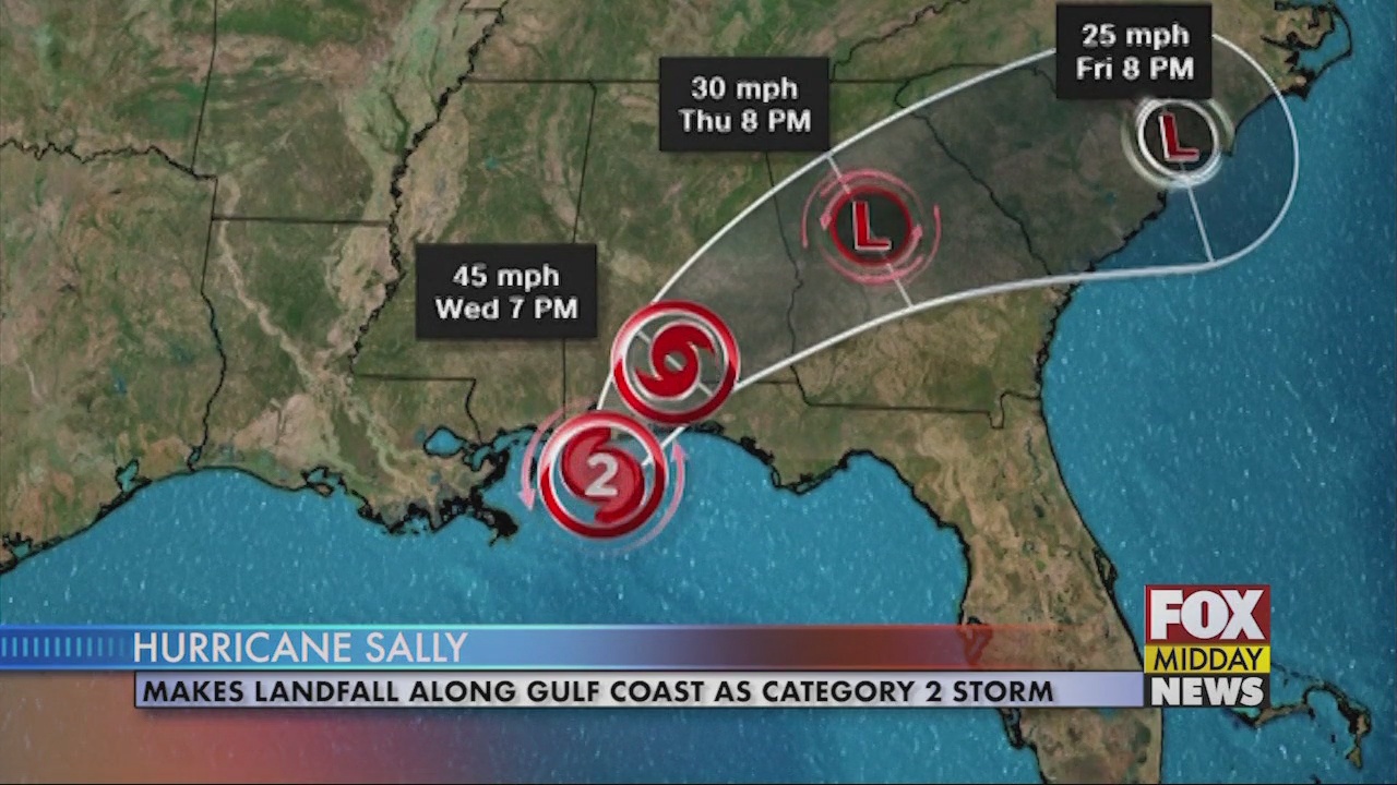 Hurricane Sally Made Landfall in Gulf Coast This Morning as Category 2 ...