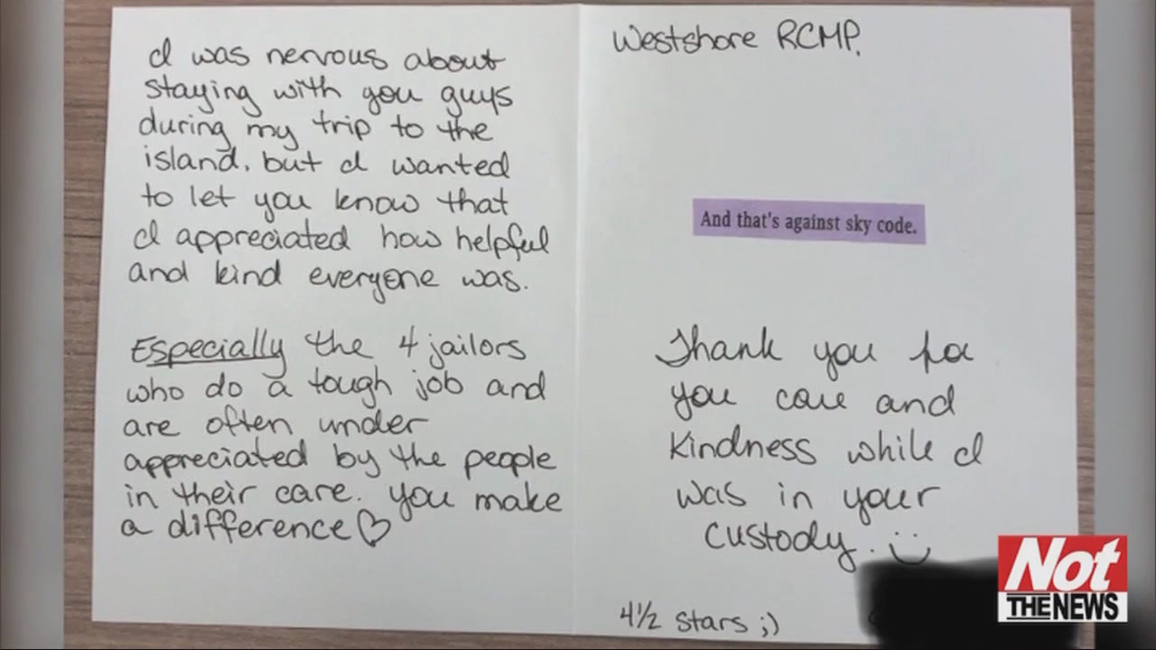 Woman Sends Thank You Card To Jail - WFXB