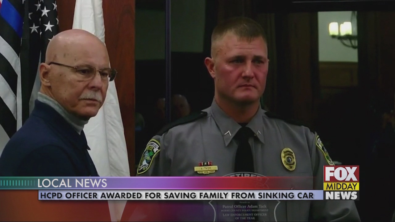 HCPD Officer Awarded for Saving Family From Sinking Vehicle - WFXB