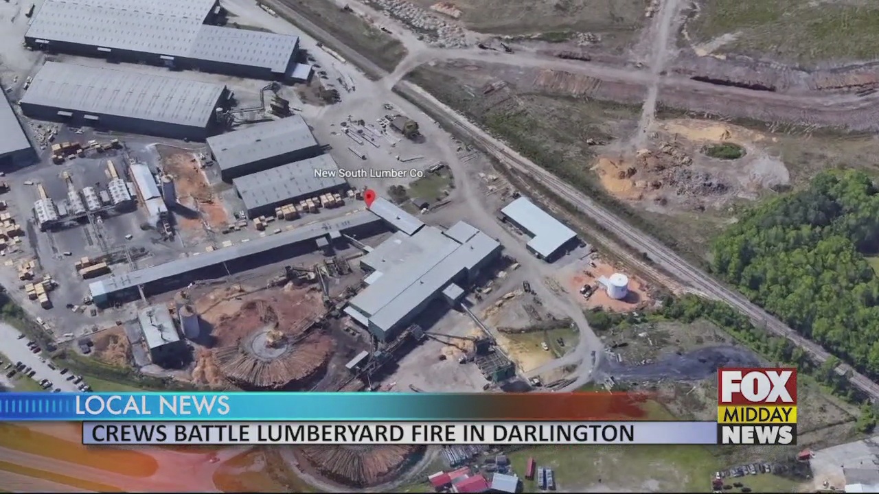 Crews Battle Lumberyard Fire in Darlington - WFXB