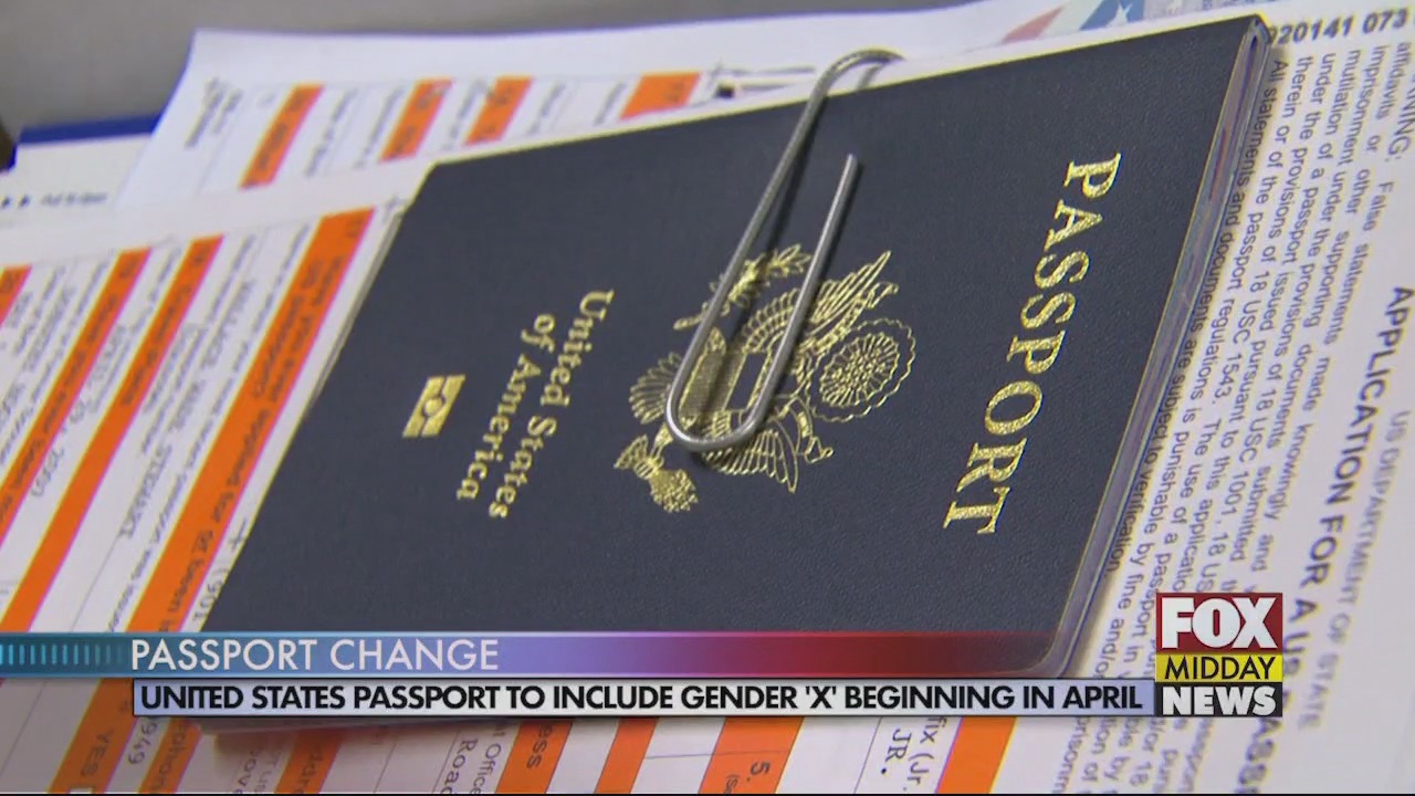 United States Passports to Include Gender 'X' Beginning in April - WFXB