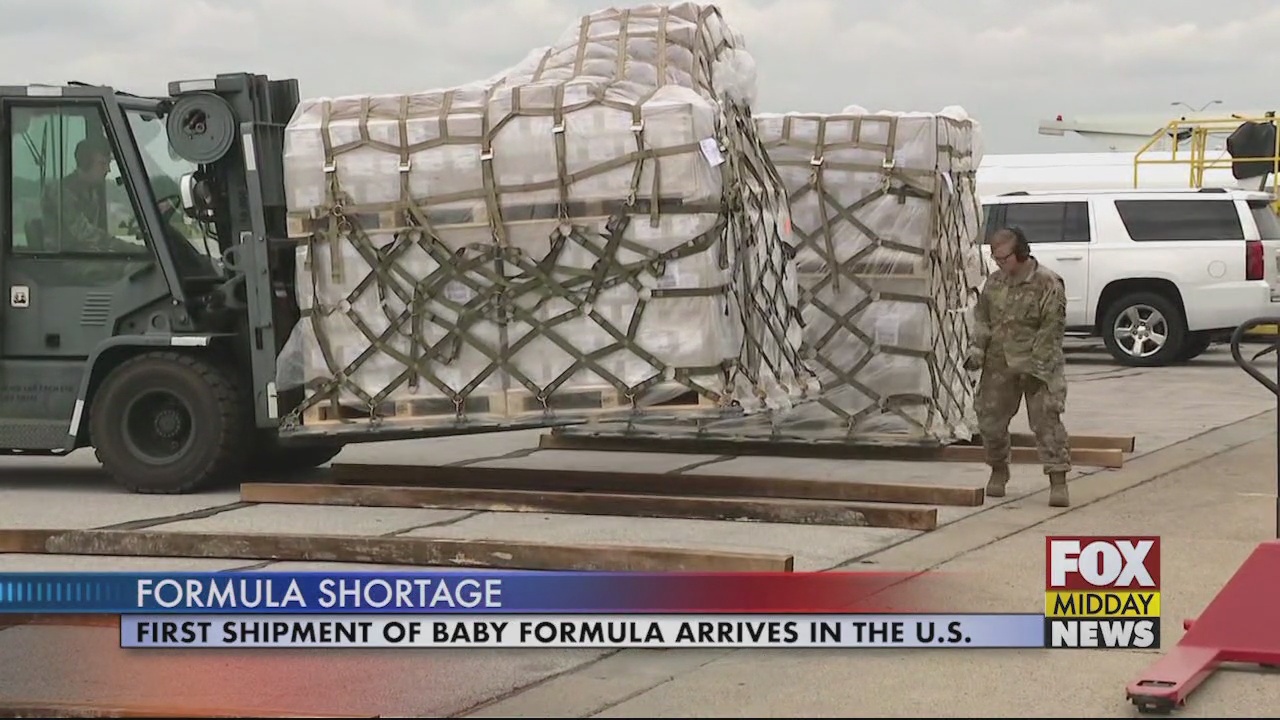 First Shipment of Baby Formula Arrives in U.S. from Overseas - WFXB