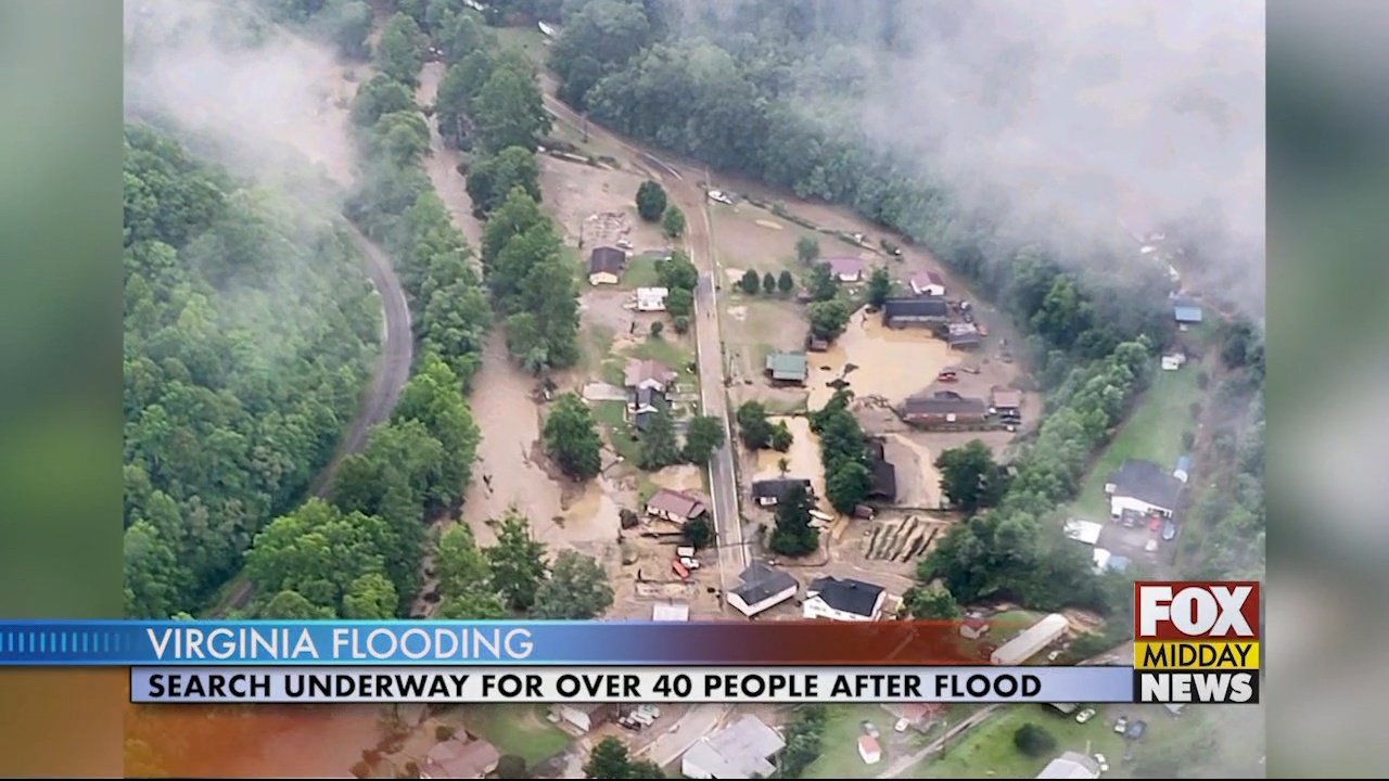 Search Underway for Over 40 People After Flood in Virginia - WFXB