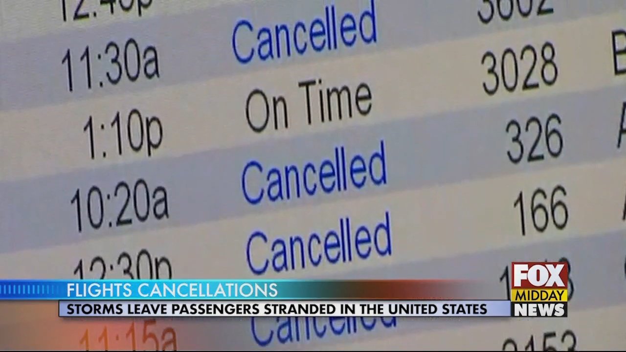 Flight Cancellations Reported Yesterday at Airports Across U.S. - WFXB