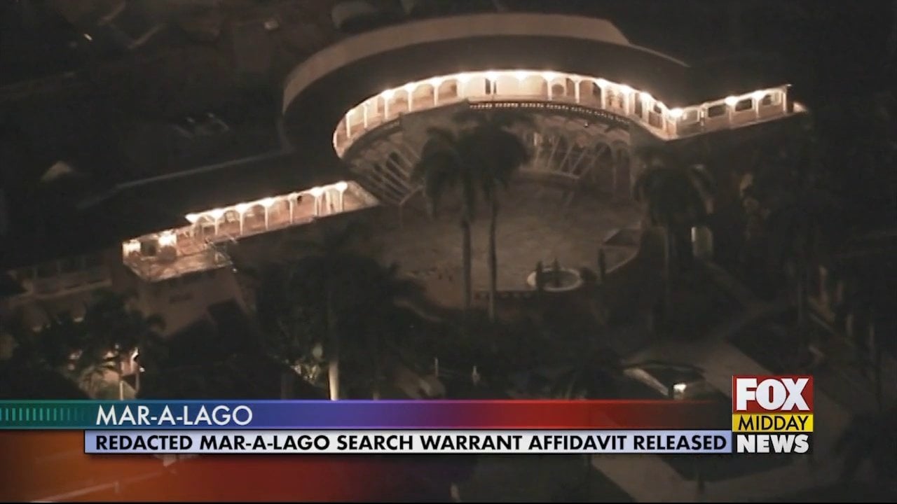Redacted Mar-a-Lago Search Warrant Affidavit Released - WFXB