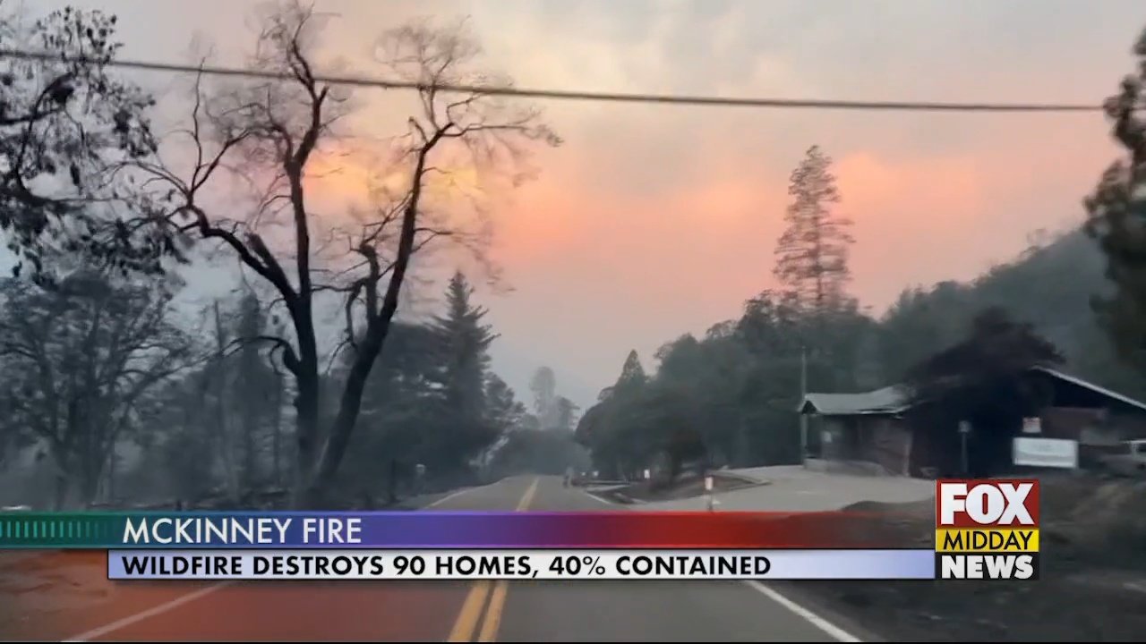 McKinney Wildfire Destroys 90 Homes, 40% Contained - WFXB