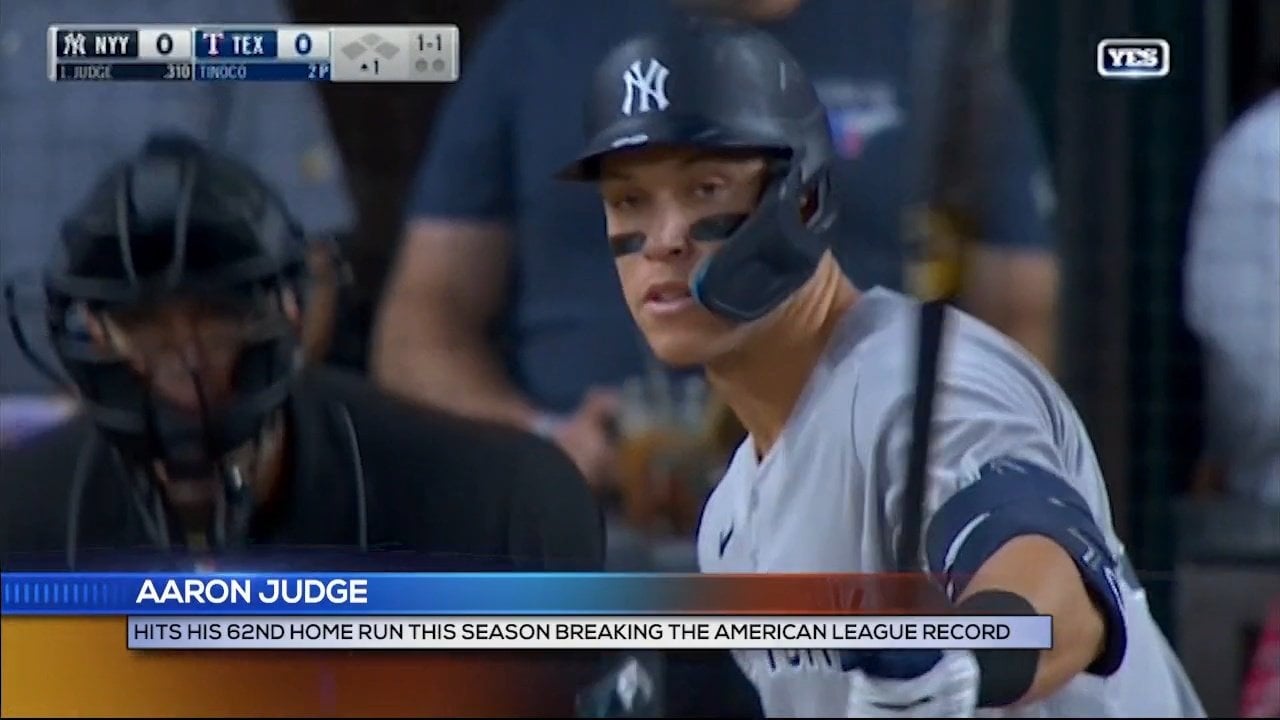 Aaron Judge Hits His 62nd Home Run Of This Season And Gained A Spot In History - WFXB