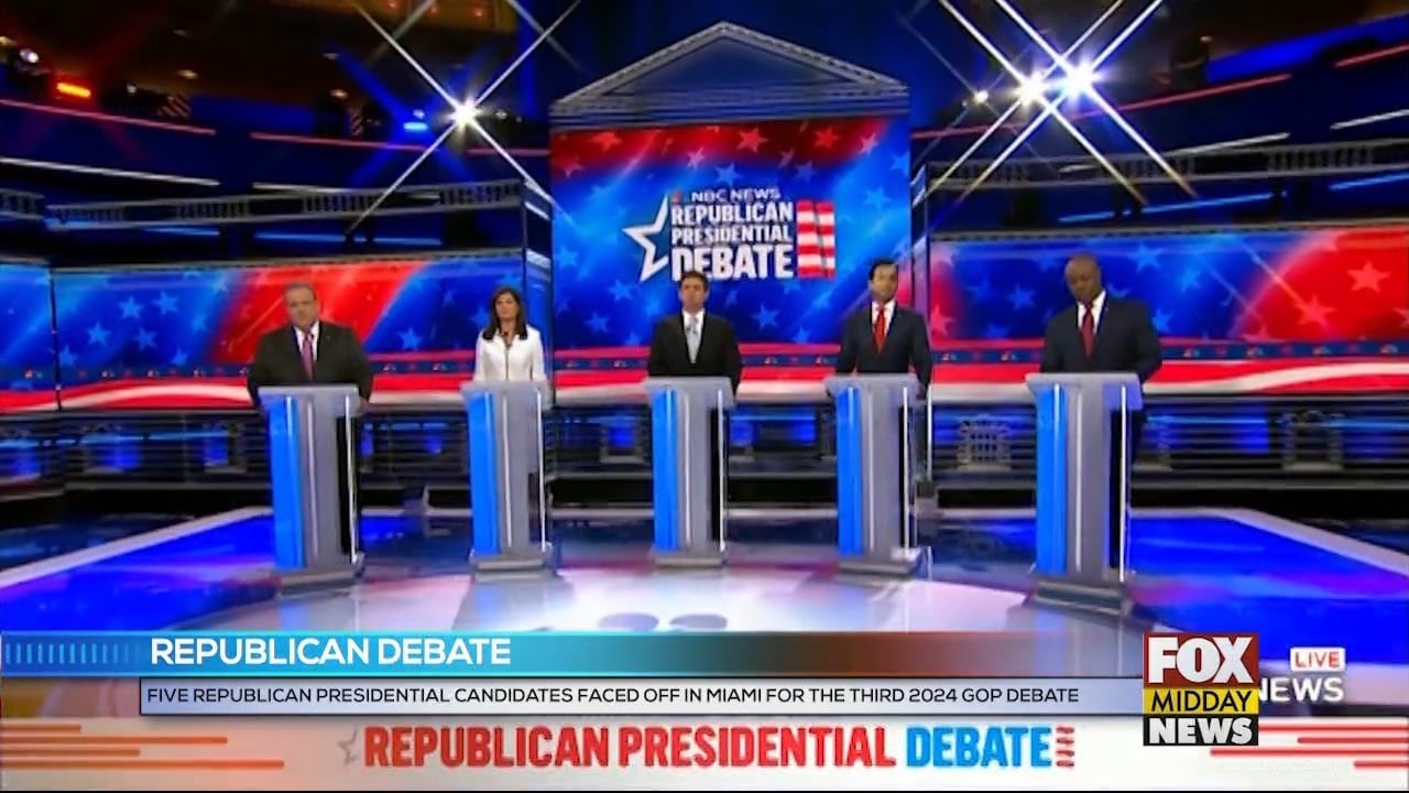 Five Republican Candidates Took The Stage For Third GOP Debate - WFXB