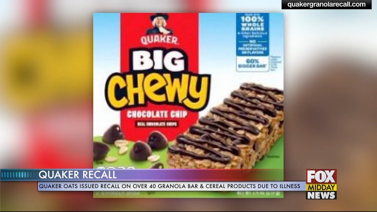 Quaker Oats Recalls Several Products Due To Foodborne Illness Risks - WFXB