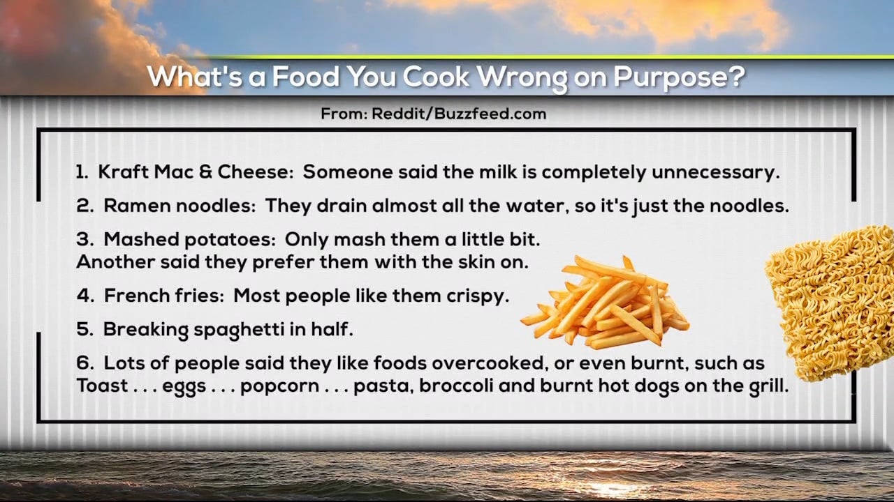 Foods That are Better When Cooked Incorrectly - WFXB