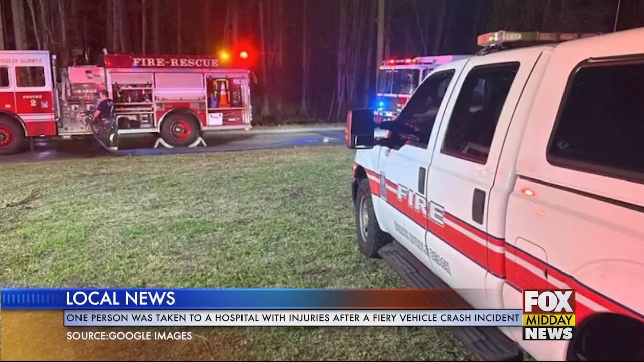 One Injured In Crash Involving Vehicle Fire - WFXB