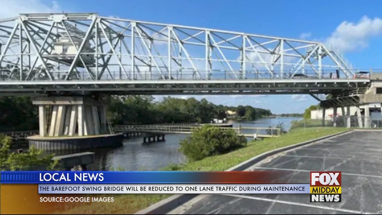 Barefoot Swing Bridge To Be Reduced To One Lane Traffic During Maintenance - WFXB