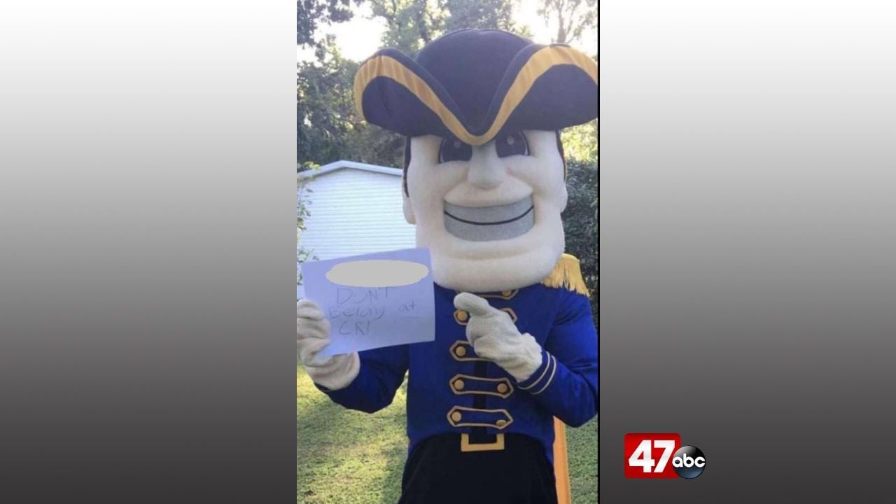 Caesar Rodney High School mascot seen holding racial slur - 47abc
