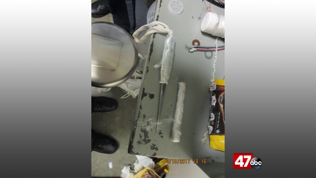 Weapon found during a cell search in a Delaware Prison - 47abc