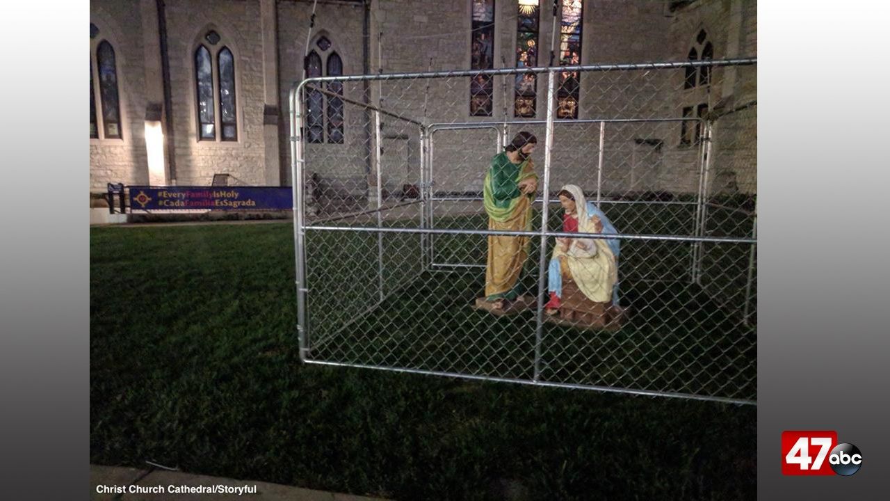 Church cages Holy Family in immigration protest - 47abc