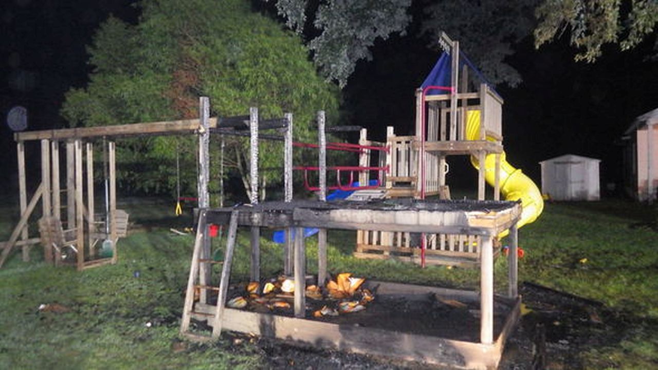 Officials: Playground equipment damaged after fire; investigation ...
