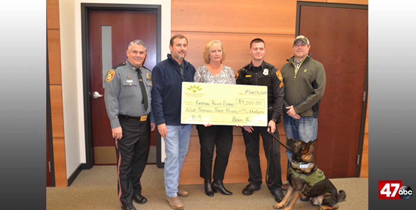 Easton Police Department receives donation towards K9 program - 47abc