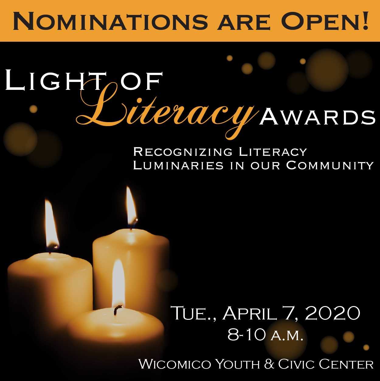 The 8th Annual Light of Literacy Awards is coming to the Wicomico Youth ...