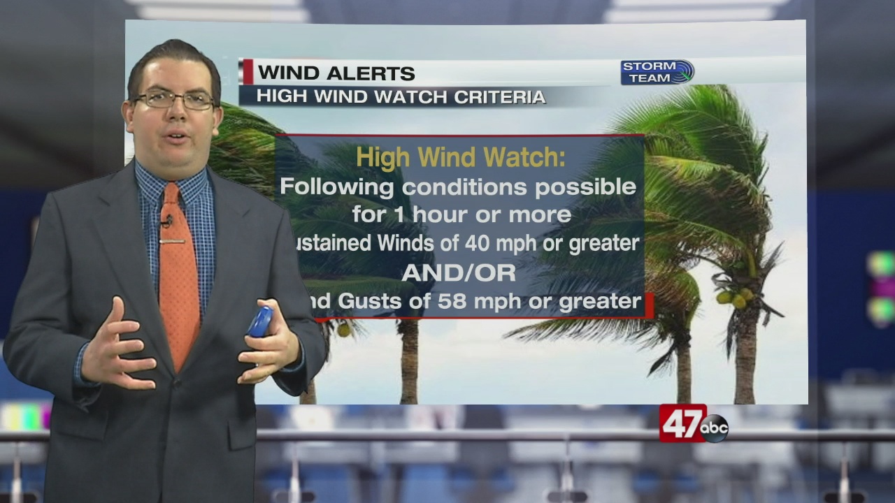 Weather Tidbits: Wind Alerts - 47abc