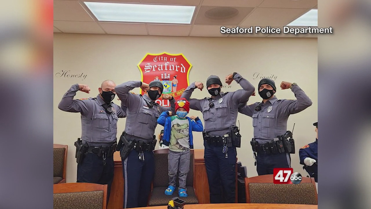 Seaford Police help celebrate local boy's birthday - 47abc