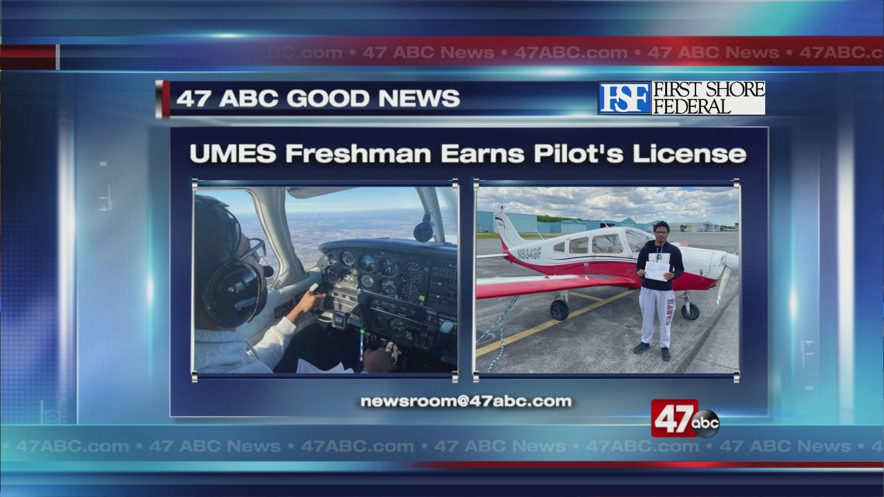 UMES freshman earns pilot's license - 47abc