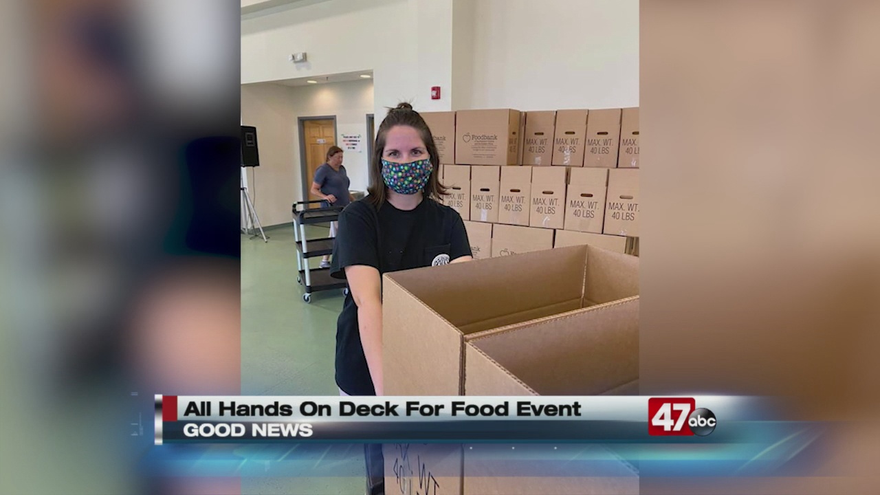Manna Cafe thanks volunteers for packing and unloading food - 47abc