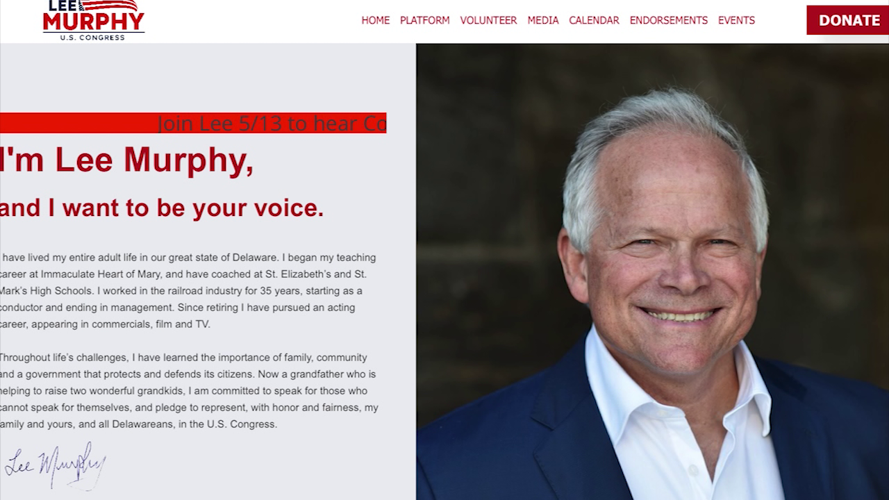 U.S. Congressional candidate for DE, Lee Murphy talks about his ...