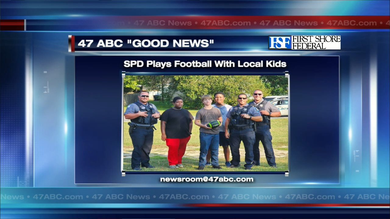 Salisbury Police officers play football with local kids - 47abc