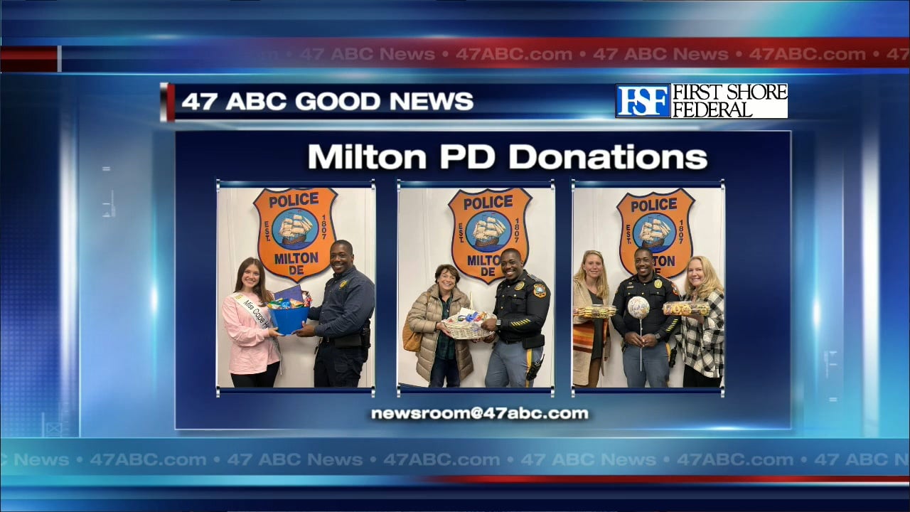 Milton Police receives donations - 47abc