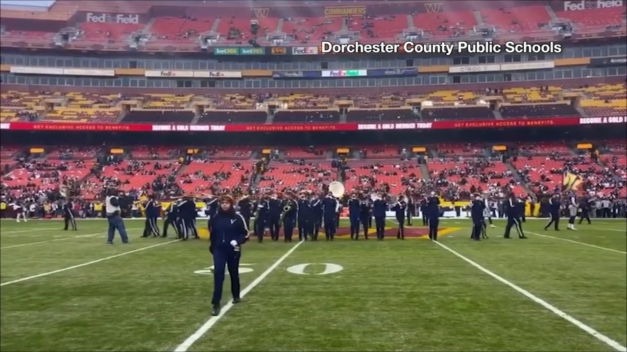Local marching band performs at Fedex Field - 47abc