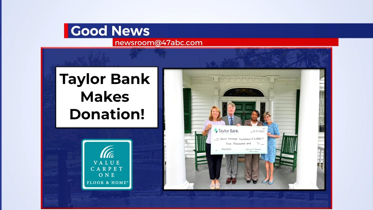 Taylor Bank donates to Berlin Heritage Foundation - 47abc