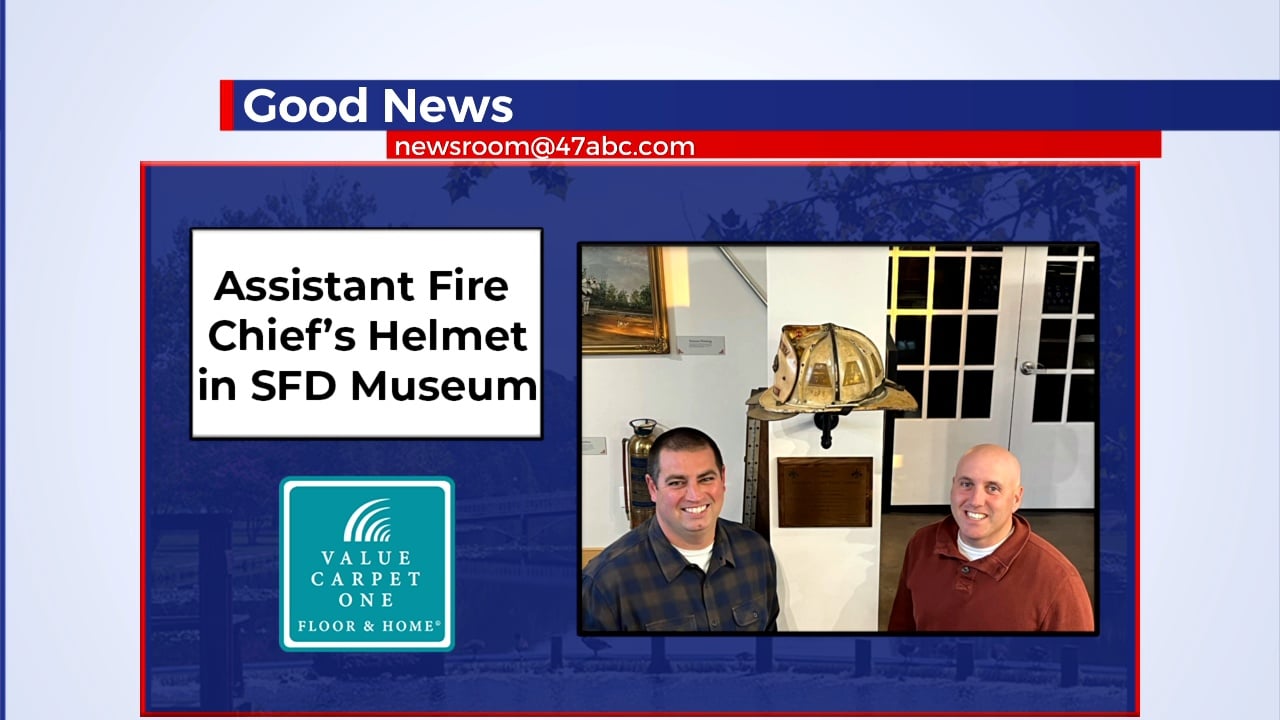 Assistant Fire Chief's helmet placed in SFD museum - 47abc