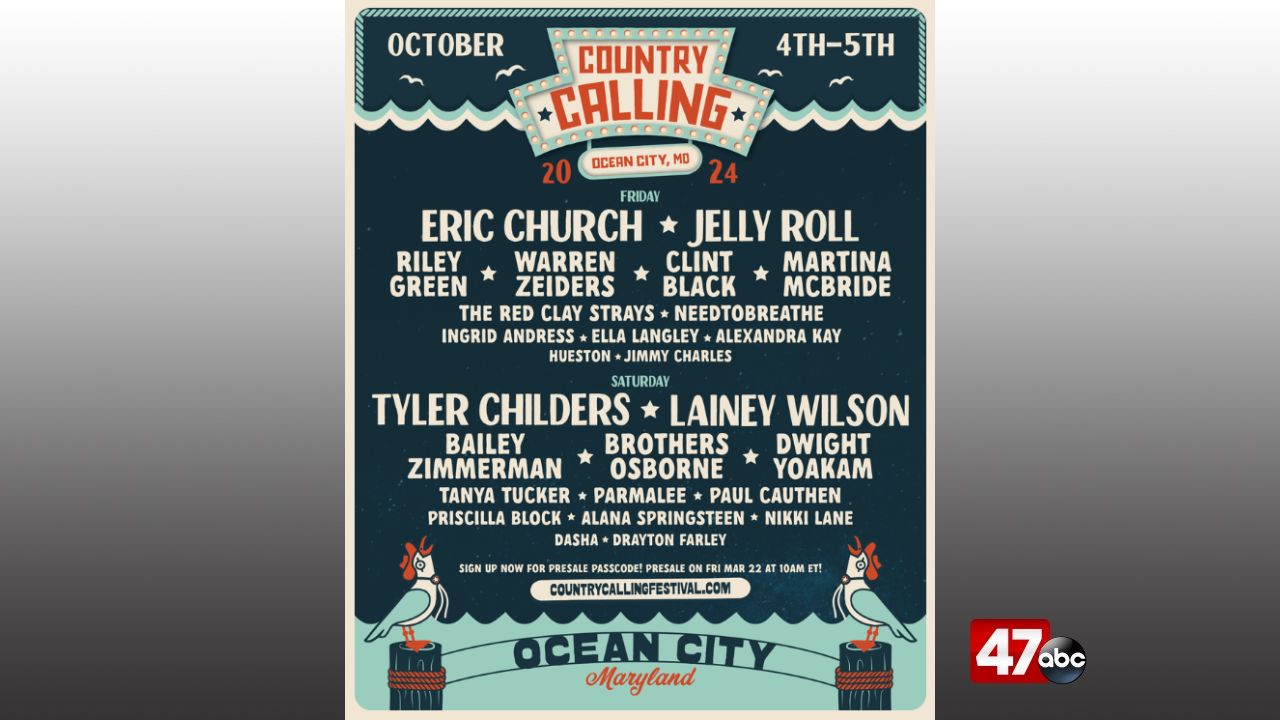 Lineup announced for Inaugural Country Calling Festival - 47abc