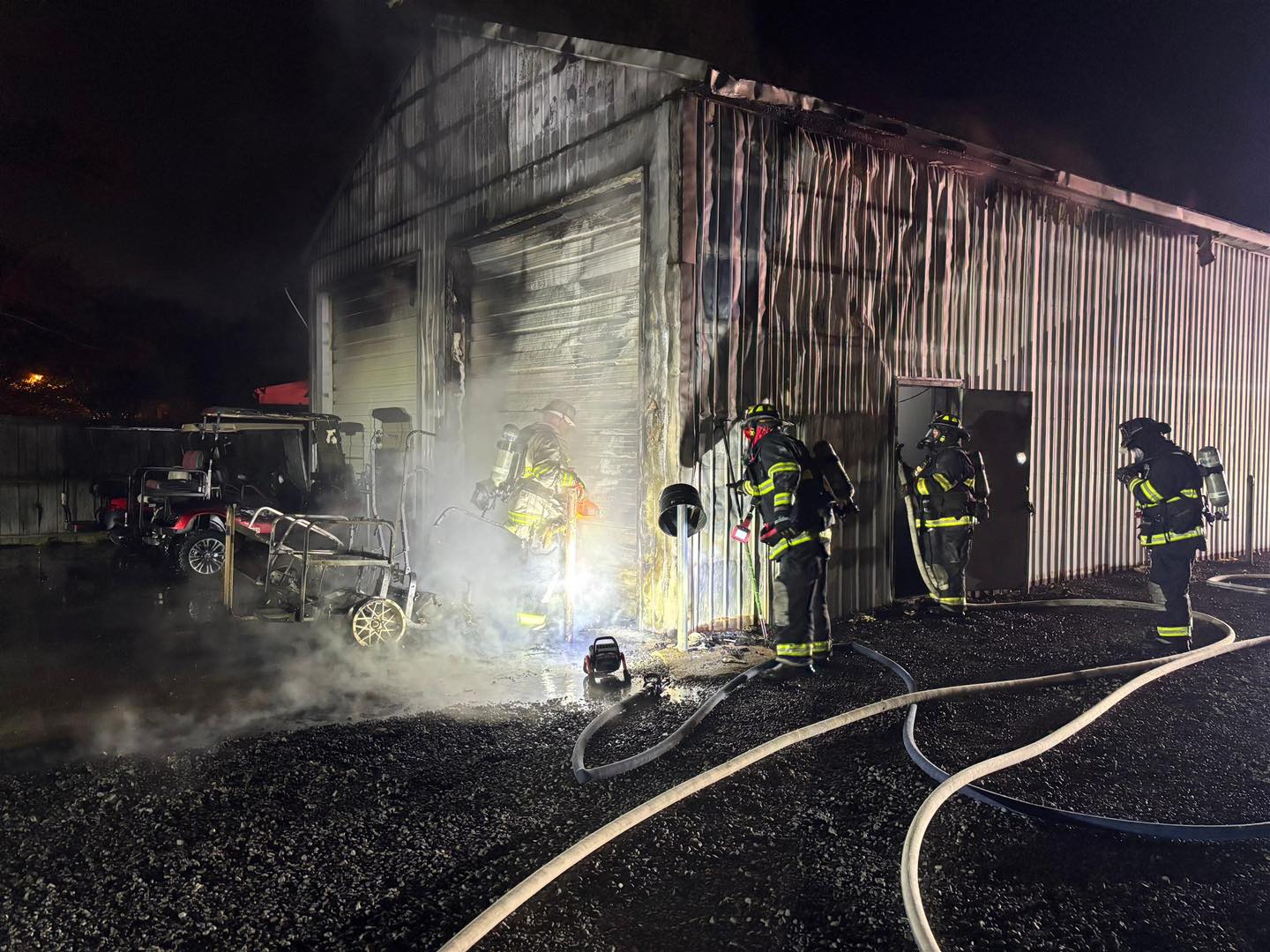 Indian River Golf Carts Destroyed After Storage Structure Catches Fire ...