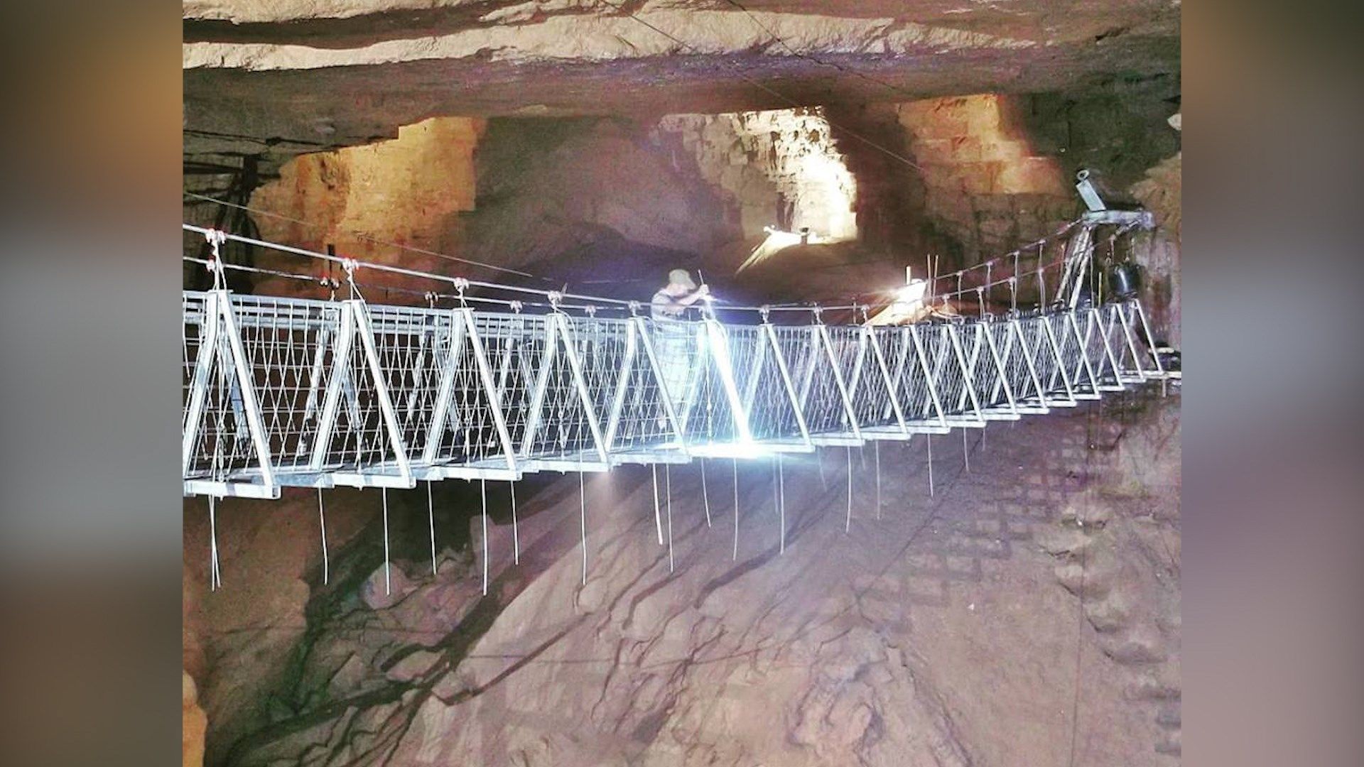 World's longest underground swinging bridge is complete and open