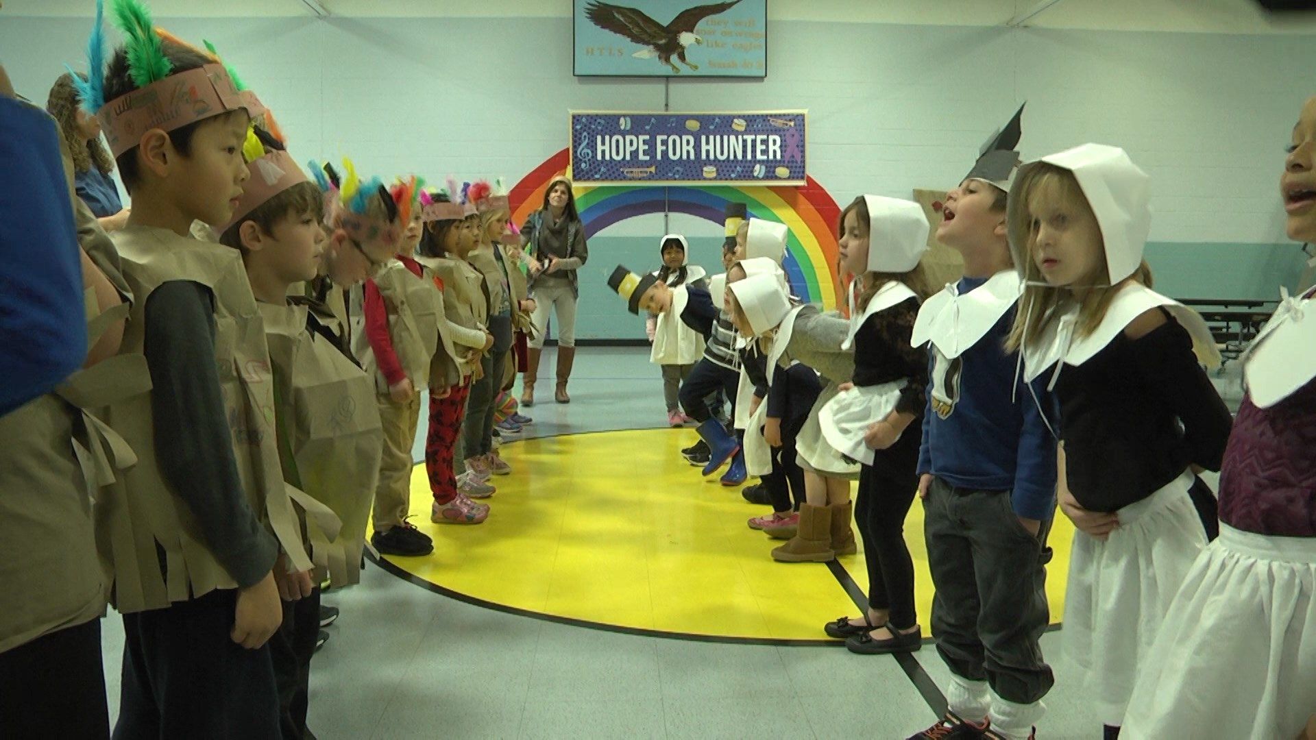 Holy Trinity students celebrate Thanksgiving with Pilgrim Native