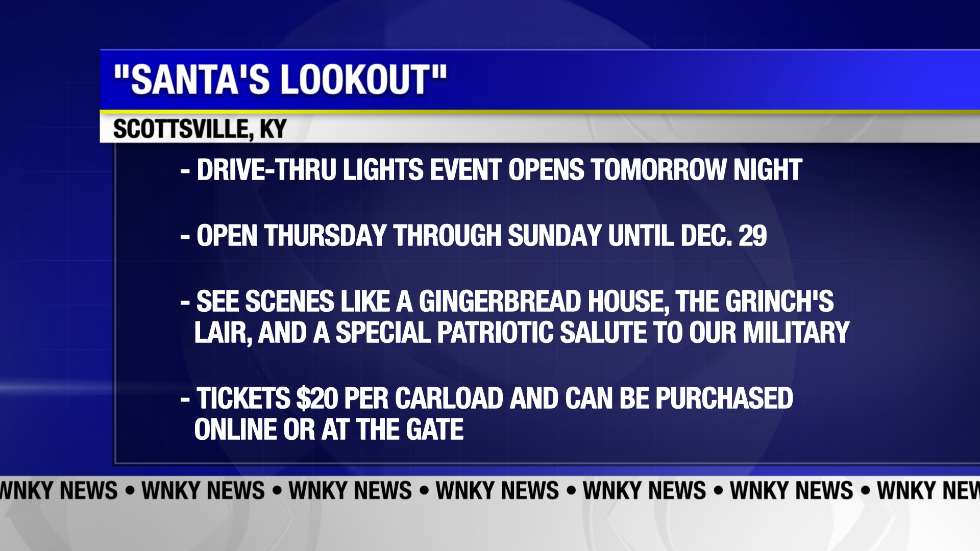 "Santa's Lookout" opens tomorrow at Skeleton's Lair - WNKY News 40 ...