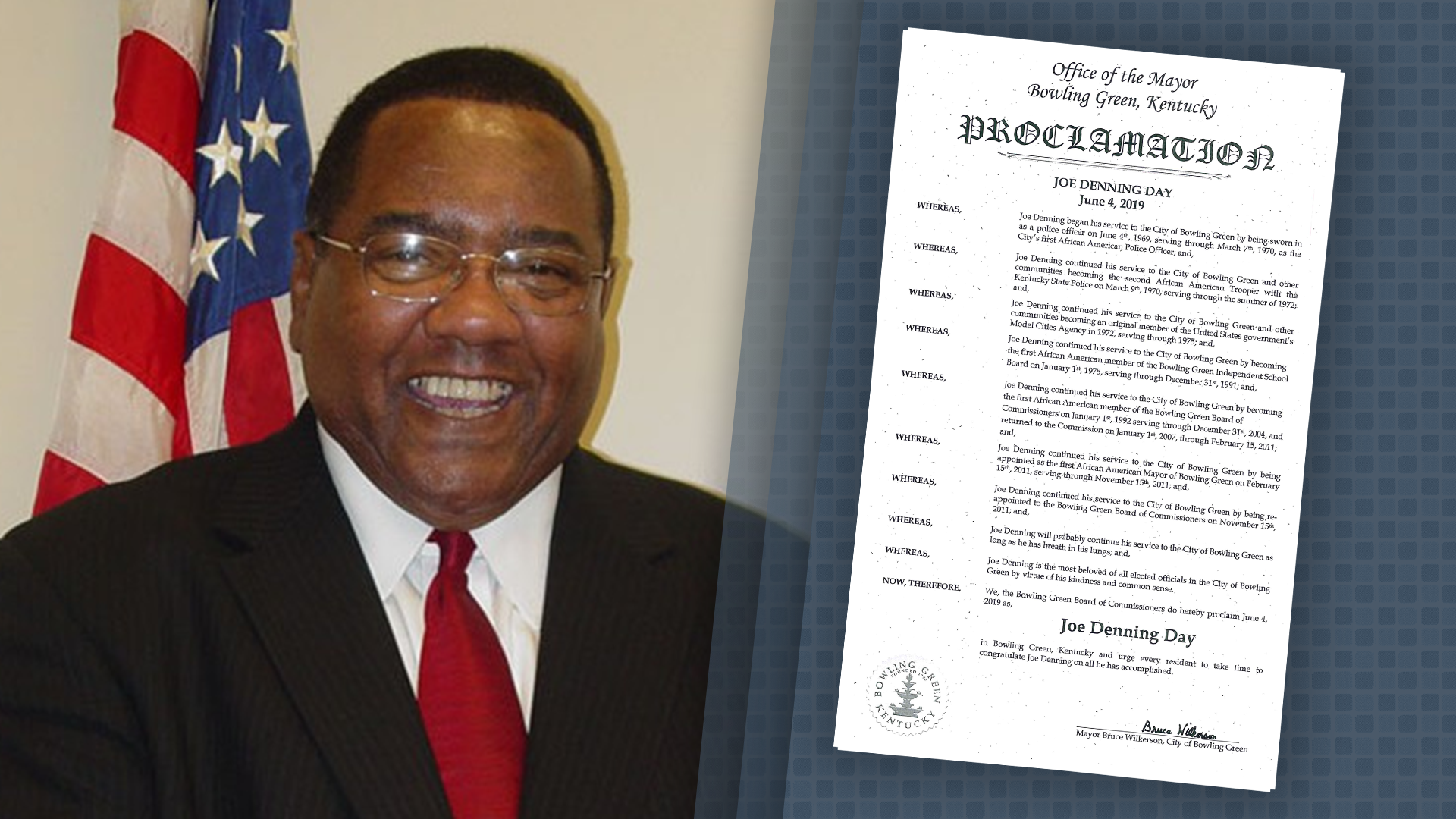 Bowling Green City Commission honors Joe Denning - WNKY News 40 Television