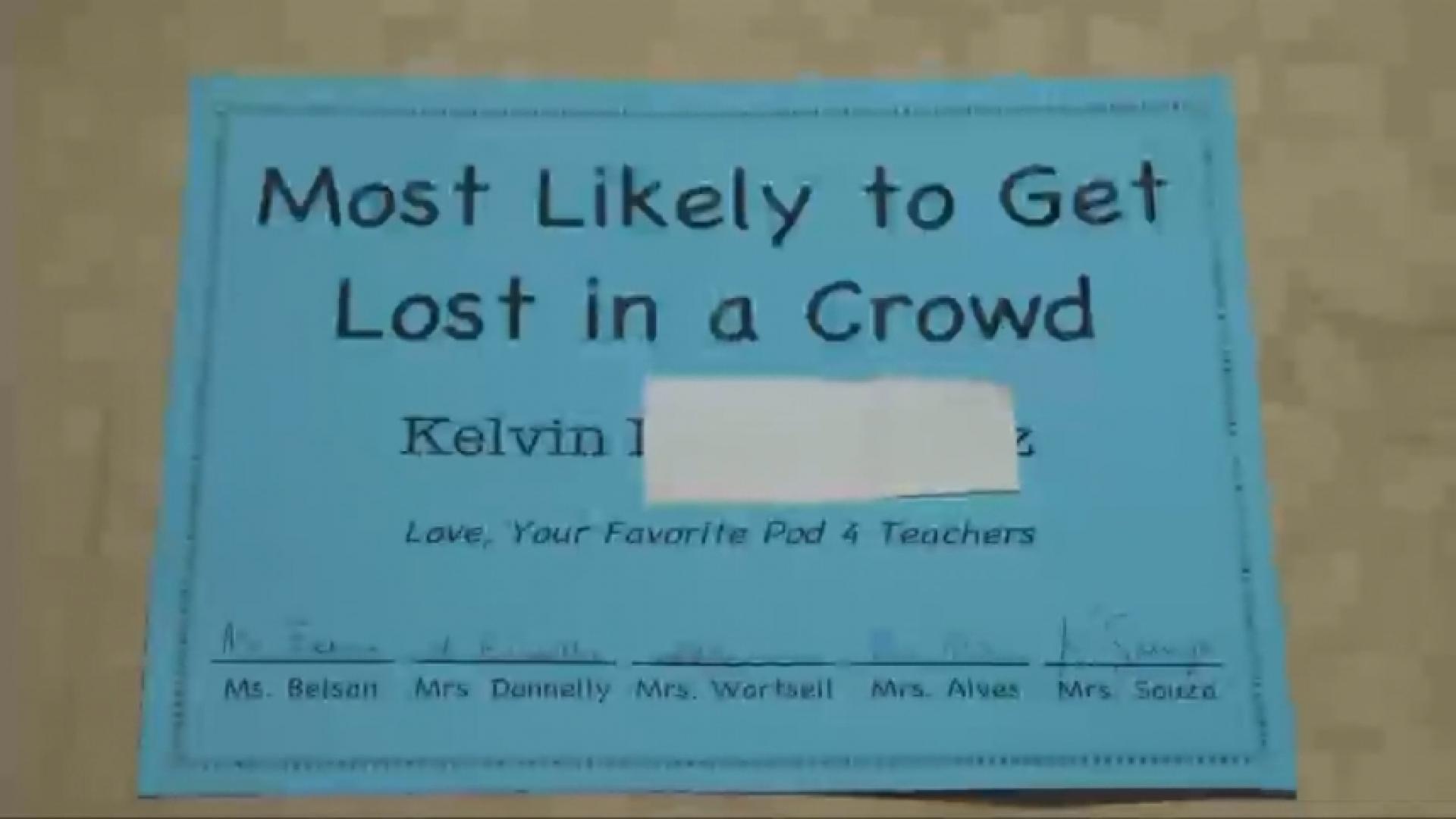Autistic boy given "most likely to get lost" award - WNKY News 40 ...