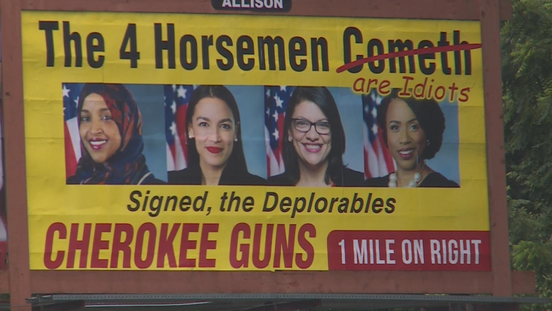 Gun shop billboard targets congresswomen - WNKY News 40 Television