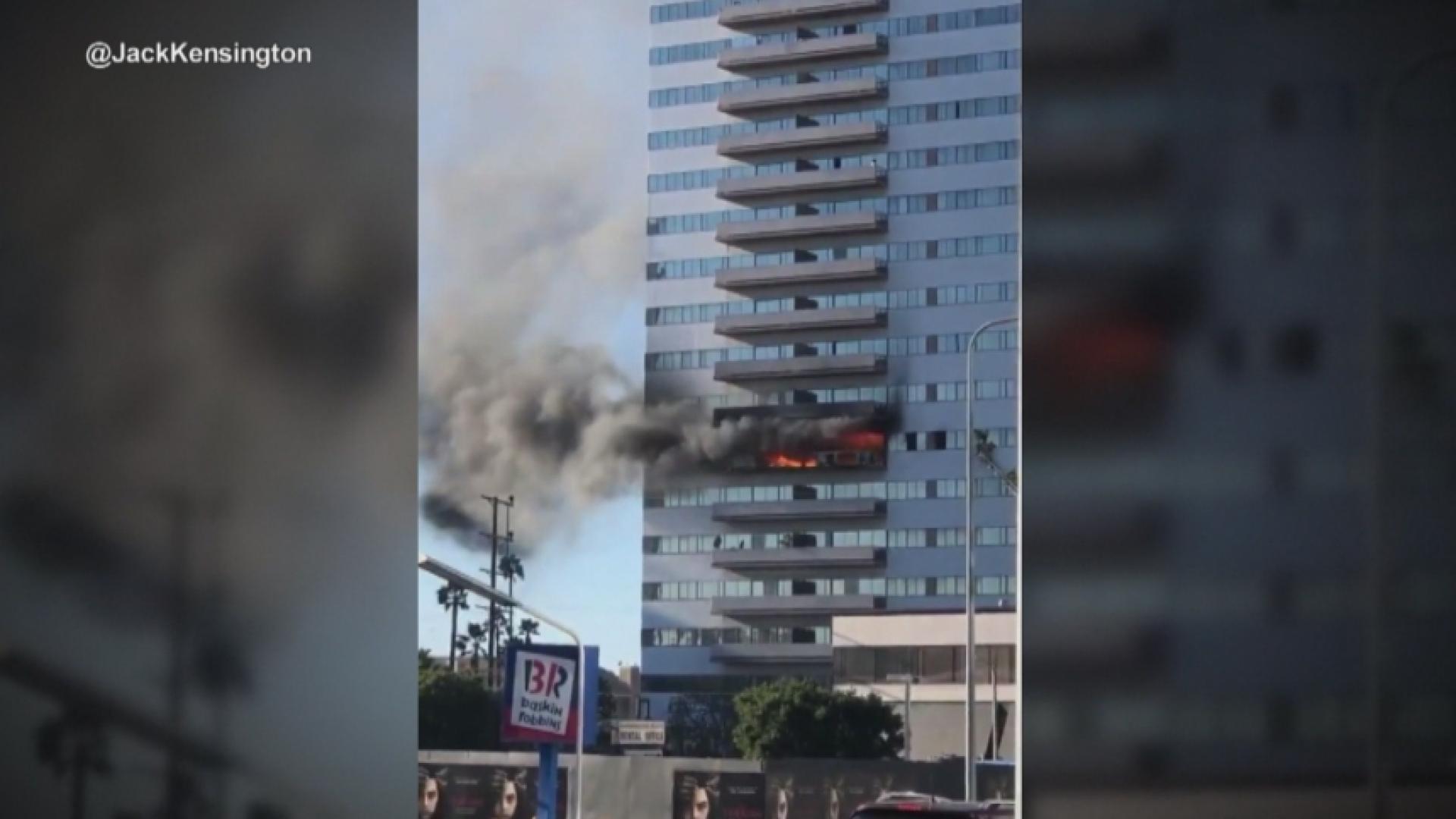 Eleven Injured In Los Angeles High-Rise Fire - WNKY News 40 Television
