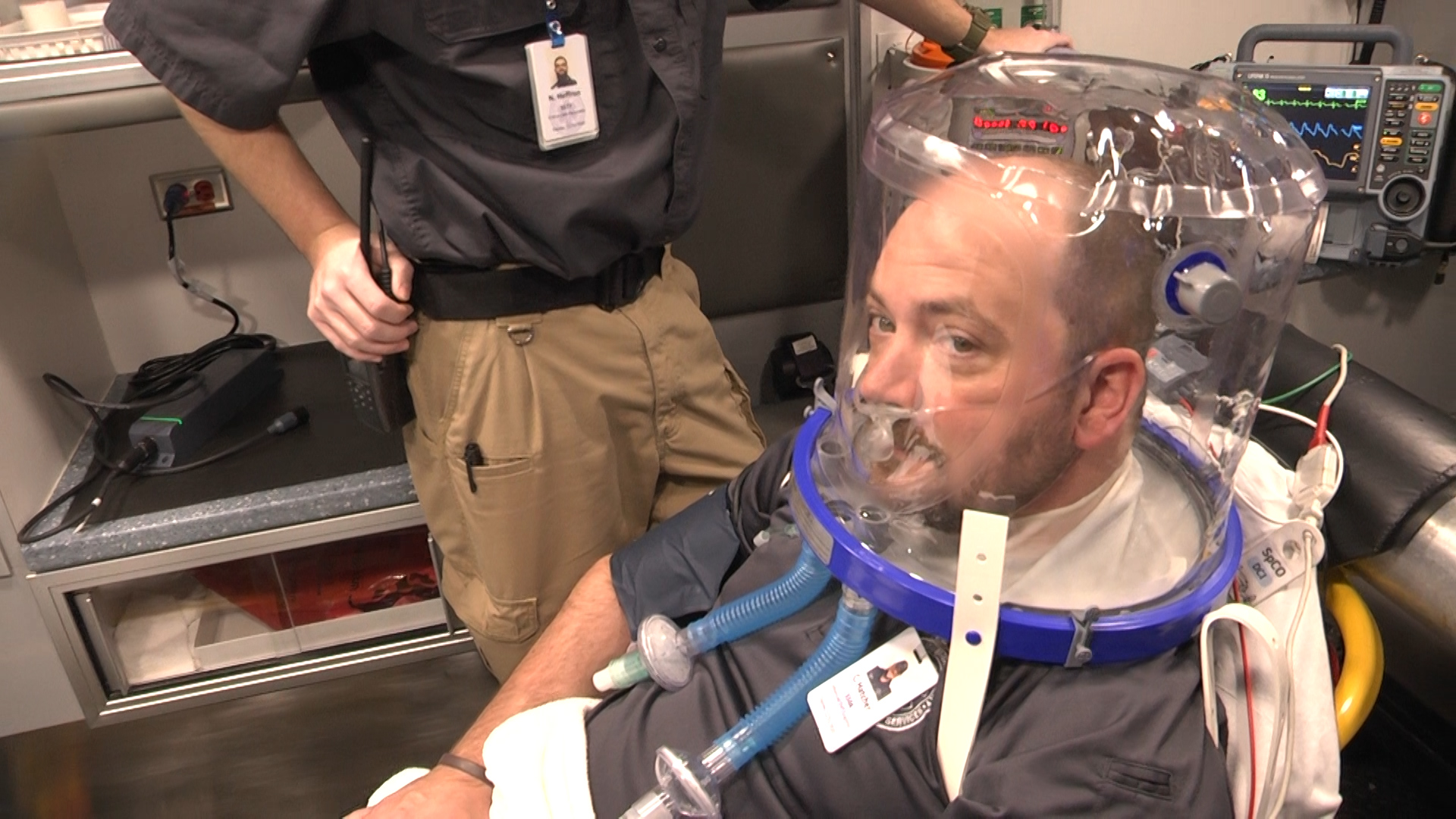 Barren-Metcalfe EMS first in Kentucky to use new COVID-19 helmet that ...